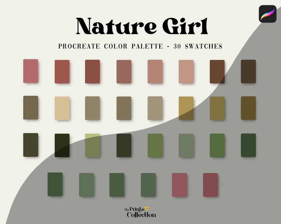 Buy Nature Girl Procreate Color Palette Swatch, Digital Color Download ...