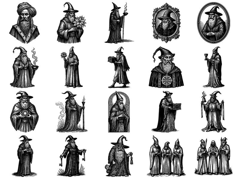 Wise Men Woodcut PNG Bundle – 100+ Cricut & Silhouette Files, SVG, DXF ...