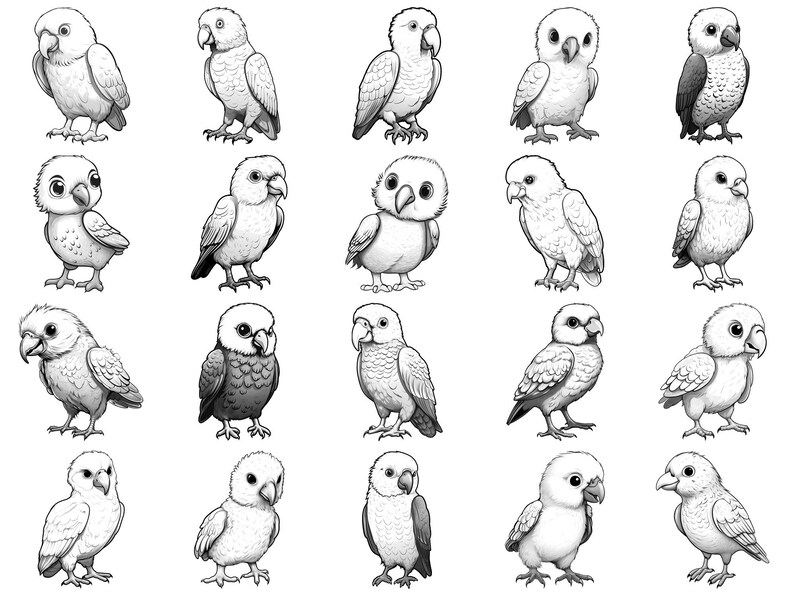 Parrot Photoshop Brushes & Procreate Stamps – 100+ Realistic Animal Pet ...
