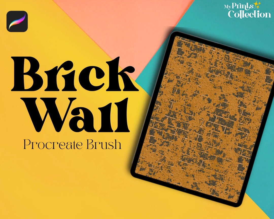 Brick Wall Procreate Single Brush, Seamless Wall Texture Pattern, Floor ...