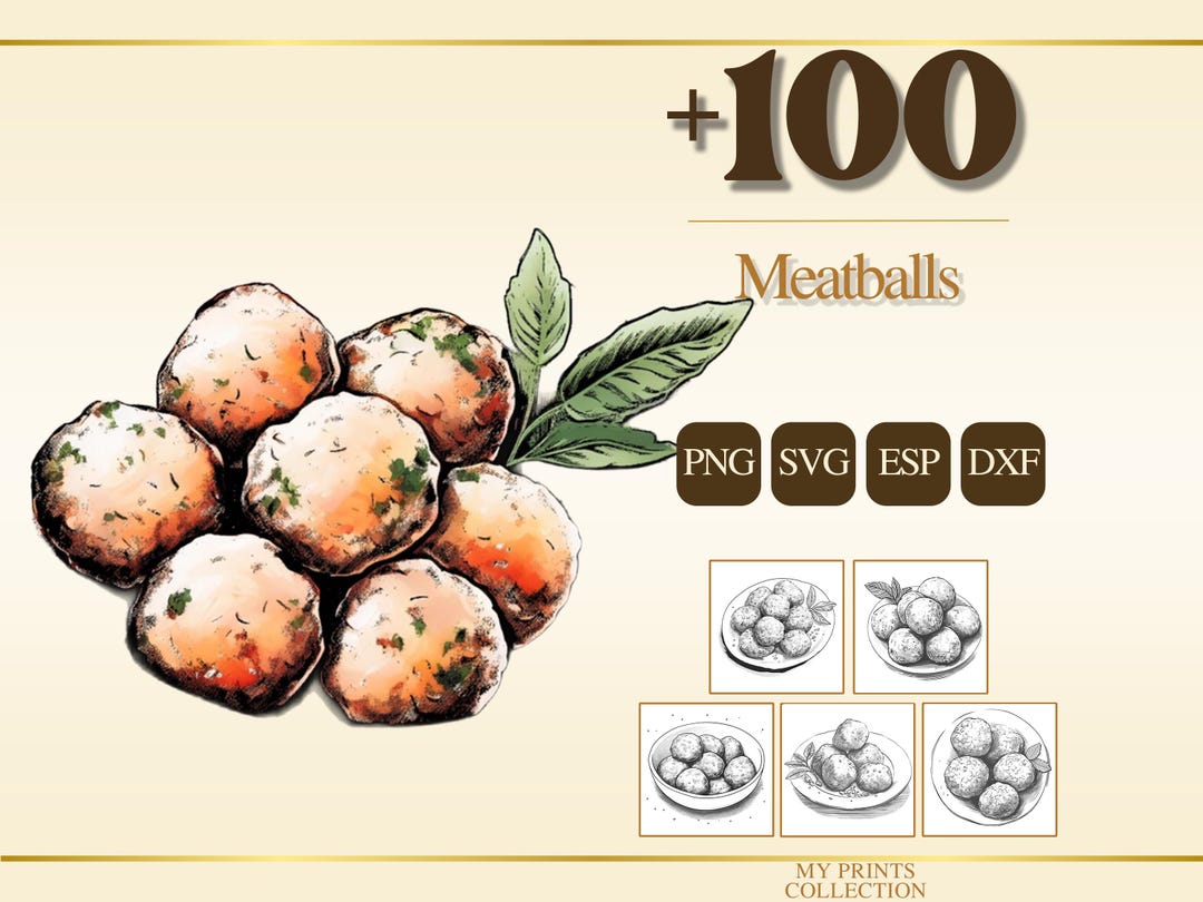 Meatballs PNG Bundle – 100+ Cricut & Silhouette Files, SVG, DXF, Eps ...