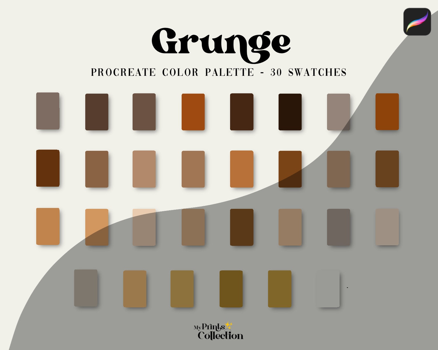Grunge Procreate Color Palette Swatches Digital Color - Etsy Ireland