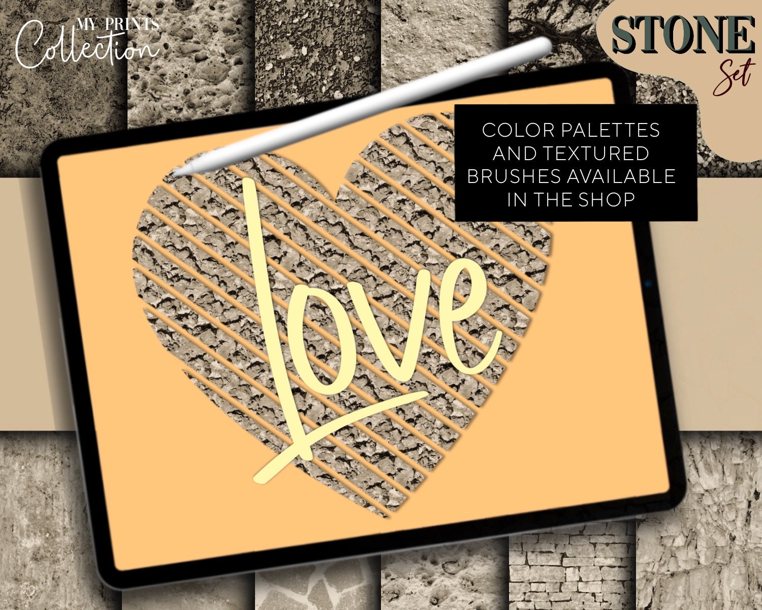 Stone Procreate Set 78 Seamless Brushes Pavement Wall - Etsy UK