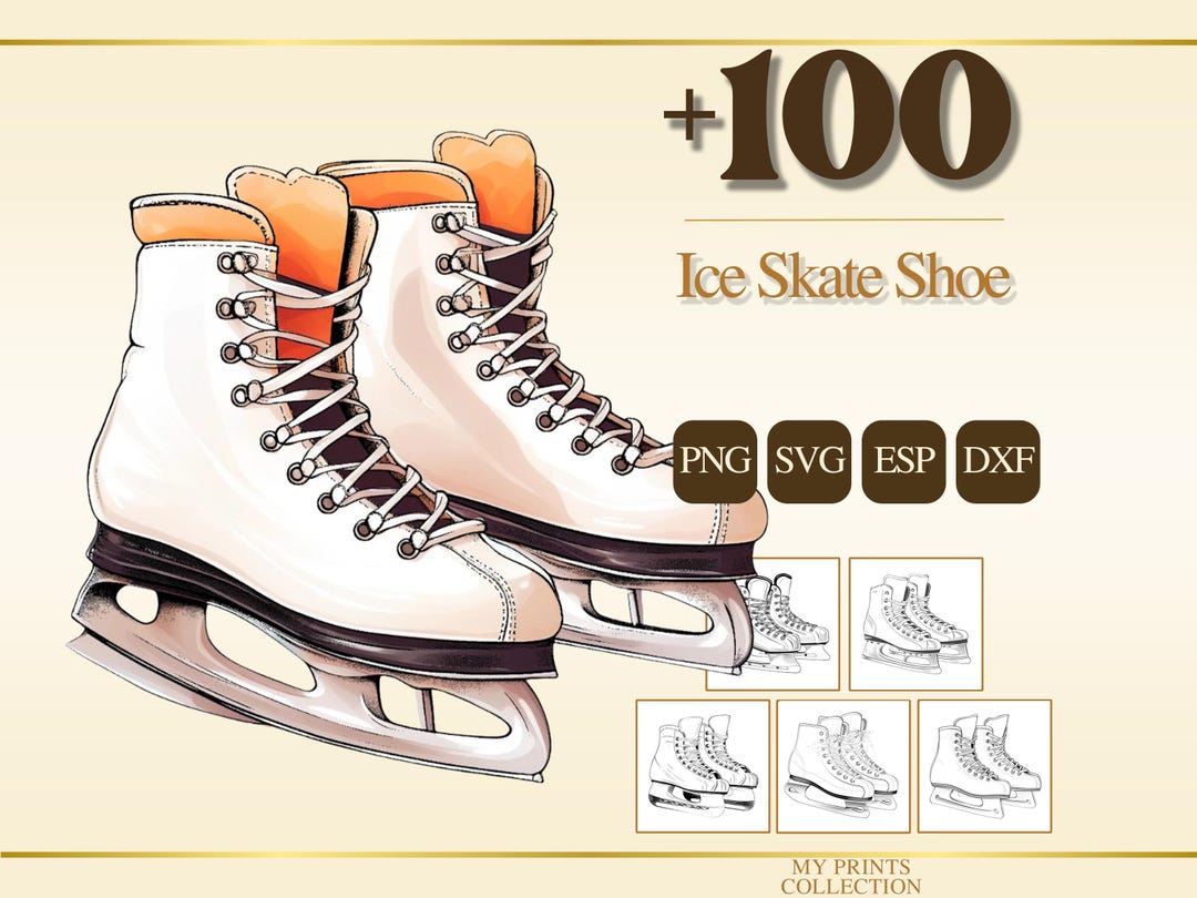 Ice Skating Shoes PNG Bundle – 100+ Cricut & Silhouette Files, SVG, DXF ...