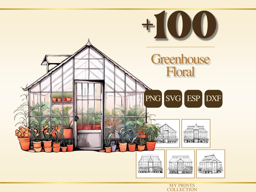 Greenhouse Floral PNG Bundle – 100+ Cricut & Silhouette Files, SVG, DXF ...