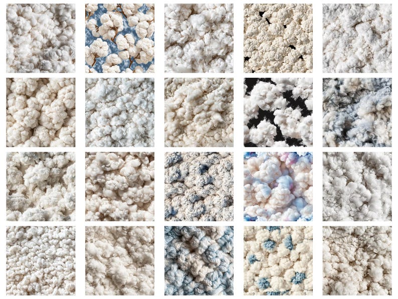 Cotton Wool Fabric Procreate Texture Brush & Photoshop PAT Pattern ...