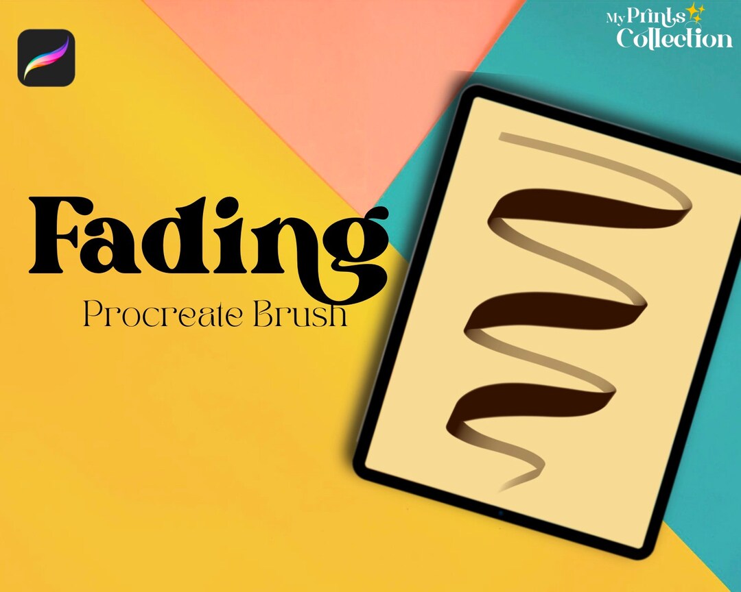 Fading Calligraphy Single Procreate Brush | 1 Brush | Lettering ...