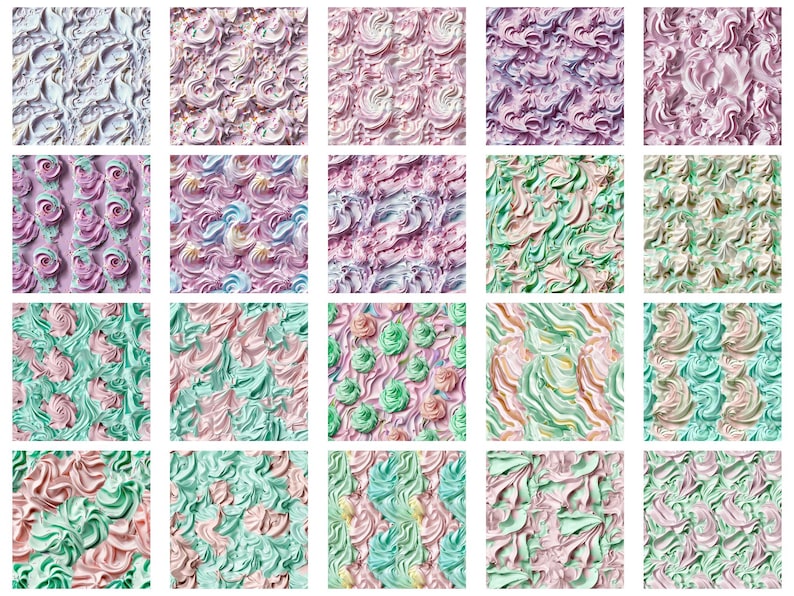 Cake Frosting Icing Procreate Texture Brush & Photoshop PAT Pattern ...