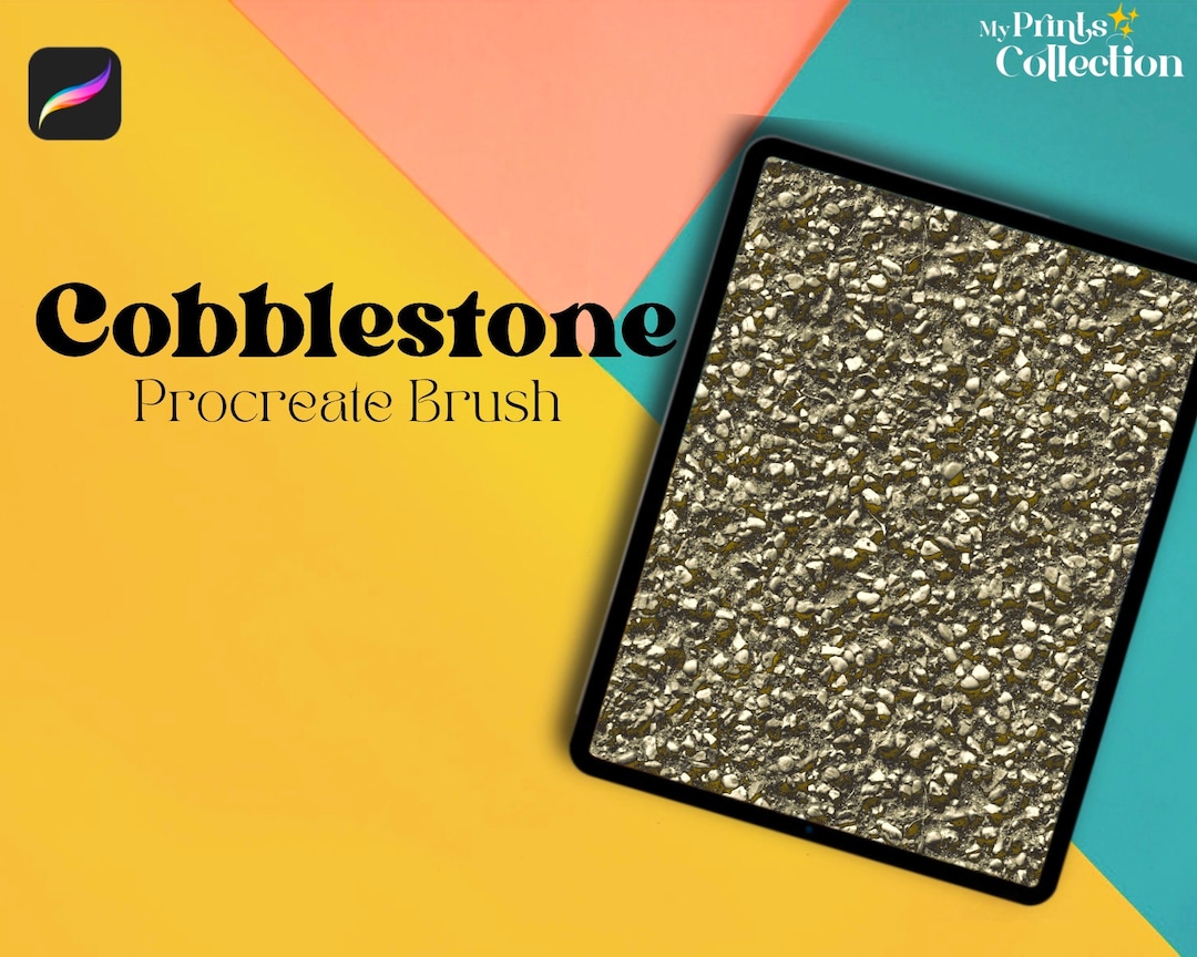 Cobblestone Dirty Ground Procreate Single Brush, Cracked Floor ...