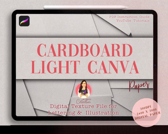 Procreate Cardboard Light Paper Canva Realistic Paper | Etsy