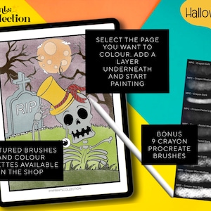 40 Halloween Coloring Sheet Pages Book, PDF Instant Printable Digital ...