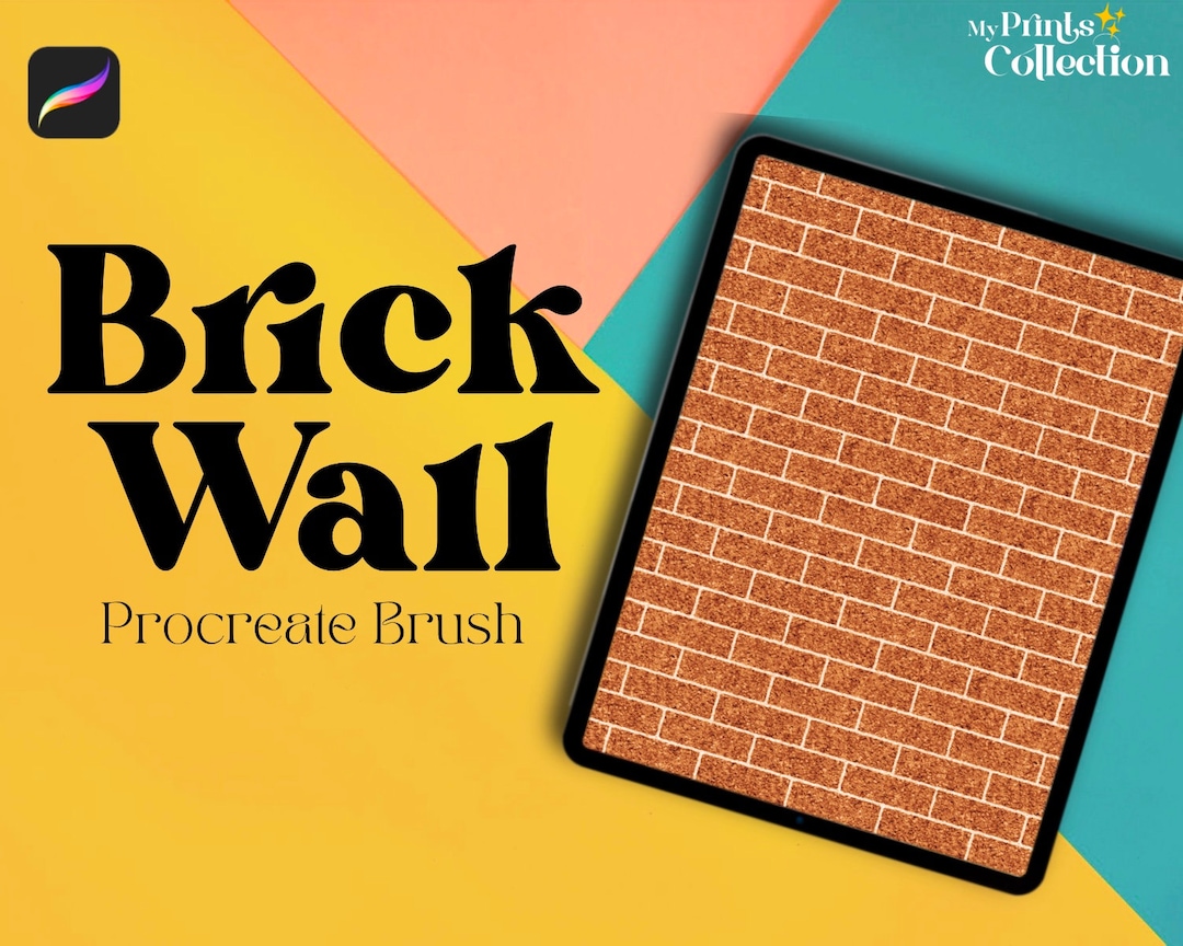 Brick Wall Procreate Single Brush, Seamless Wall Texture Pattern, Floor ...