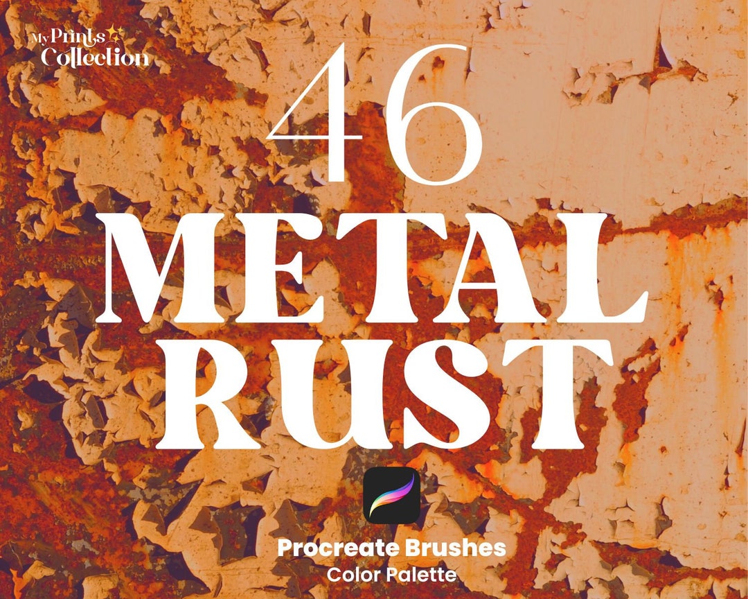 Metal Rust Procreate Texture Brush Pattern - 46 Seamless Texture ...
