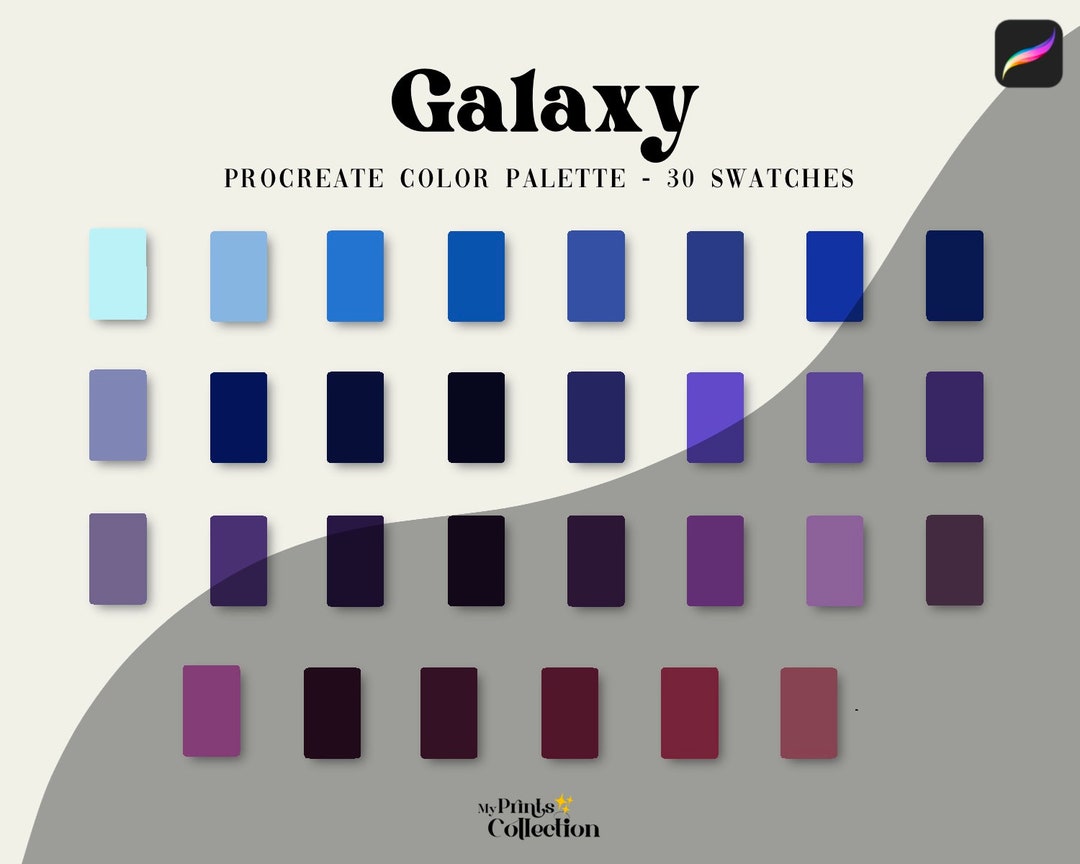 Galaxy Sky Procreate Color Palette Swatch, Digital Color Download ...