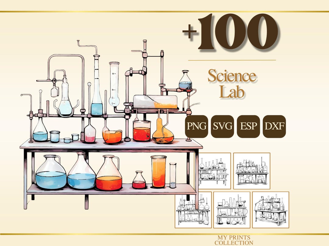 Science Lab PNG Bundle – 100+ Cricut & Silhouette Files, SVG, DXF, Eps ...