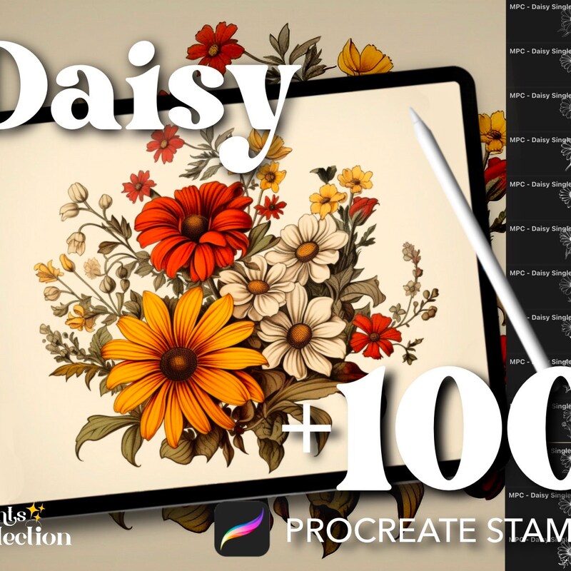Daisy Digital Stamp - Etsy