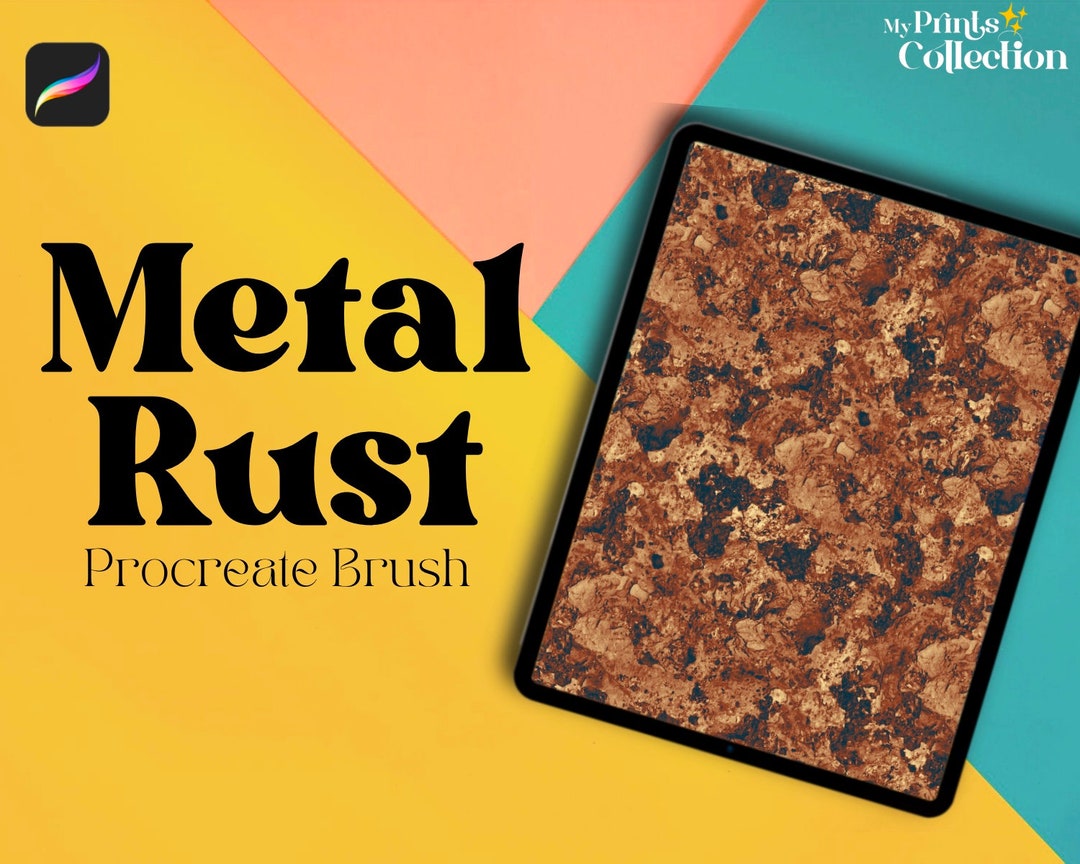 Metal Rust Procreate Single Brush, Seamless Floor Texture Pattern ...