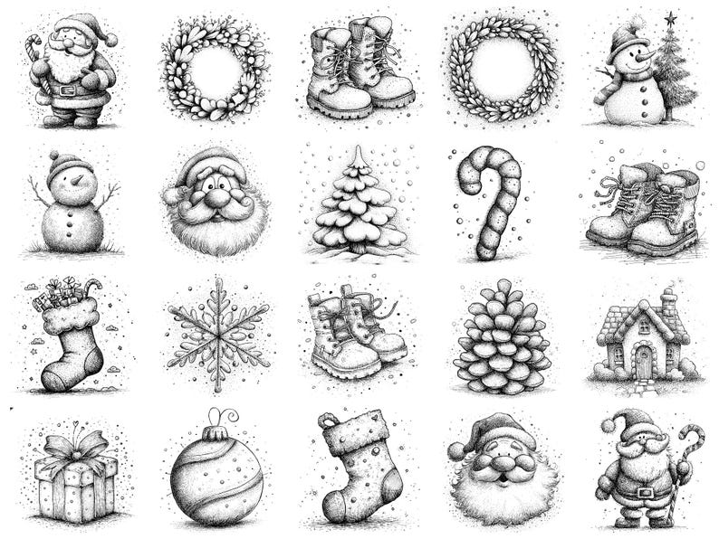 Whimsical Winter Christmas PNG Bundle – 100+ Cricut & Silhouette Files ...