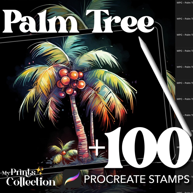 Palm Tree Stamp - Etsy