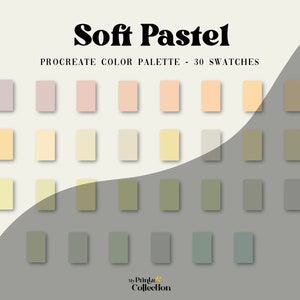 Soft Pastel Procreate Color Palette Swatches, Digital Color Download ...