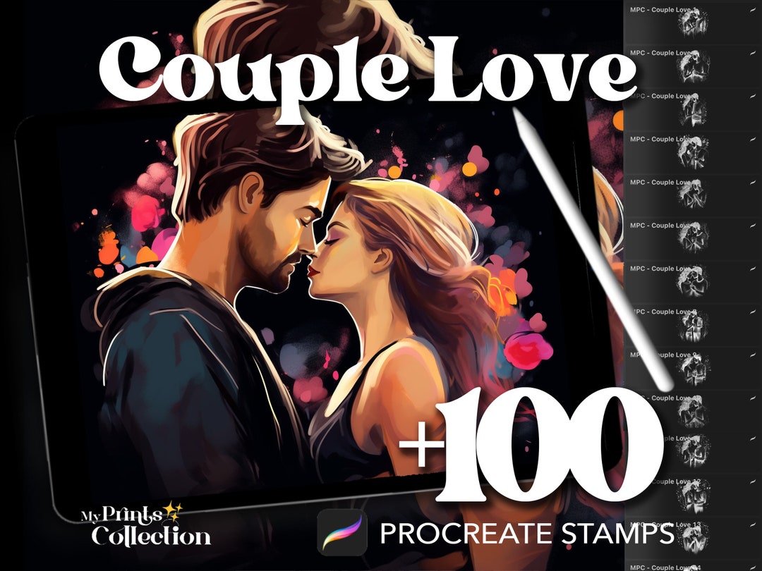 100+ Procreate Couple Love Stamps, Body Human Valentines Day Love ...