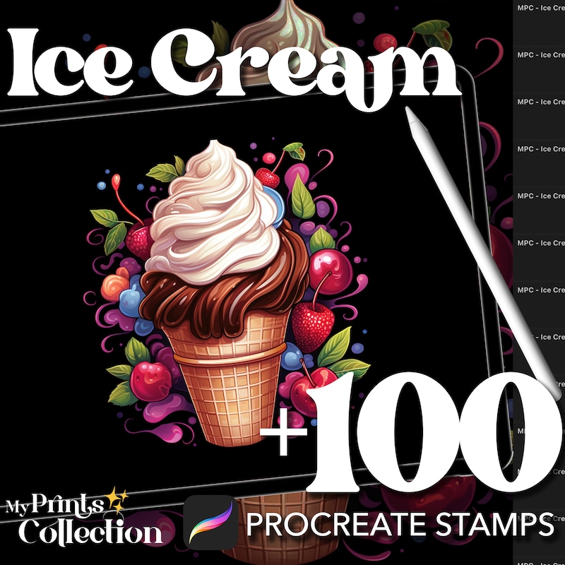 Ice Cream Stamp - Etsy