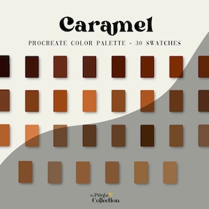 Caramel Procreate Color Palette Swatches, Digital Color Download ...