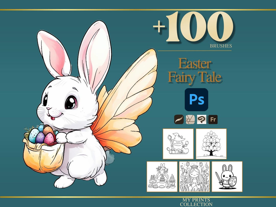 Easter Fairy Tale Photoshop Brushes & Procreate Stamps – 100+ Holiday ...