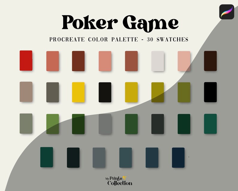 Poker Game Procreate Color Palette Swatches Digital Color - Etsy