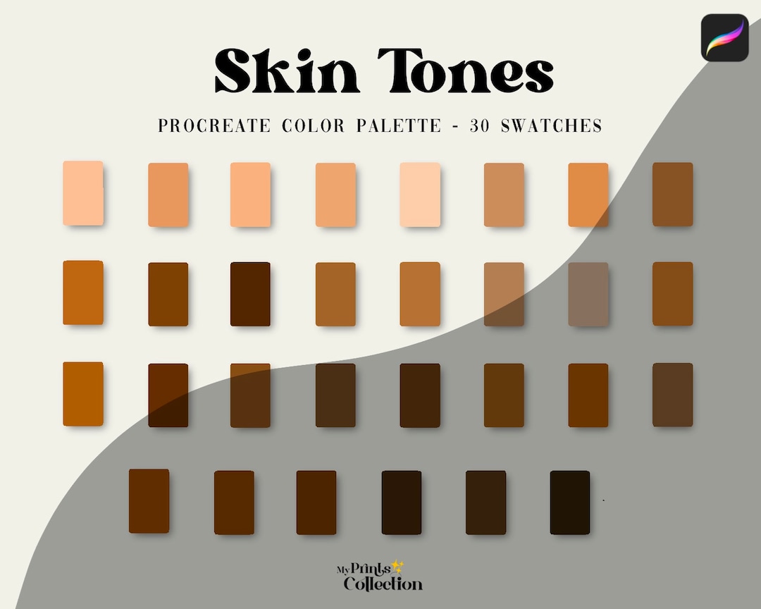 Skin Tones Procreate Color Palette Swatches Digital Color - Etsy