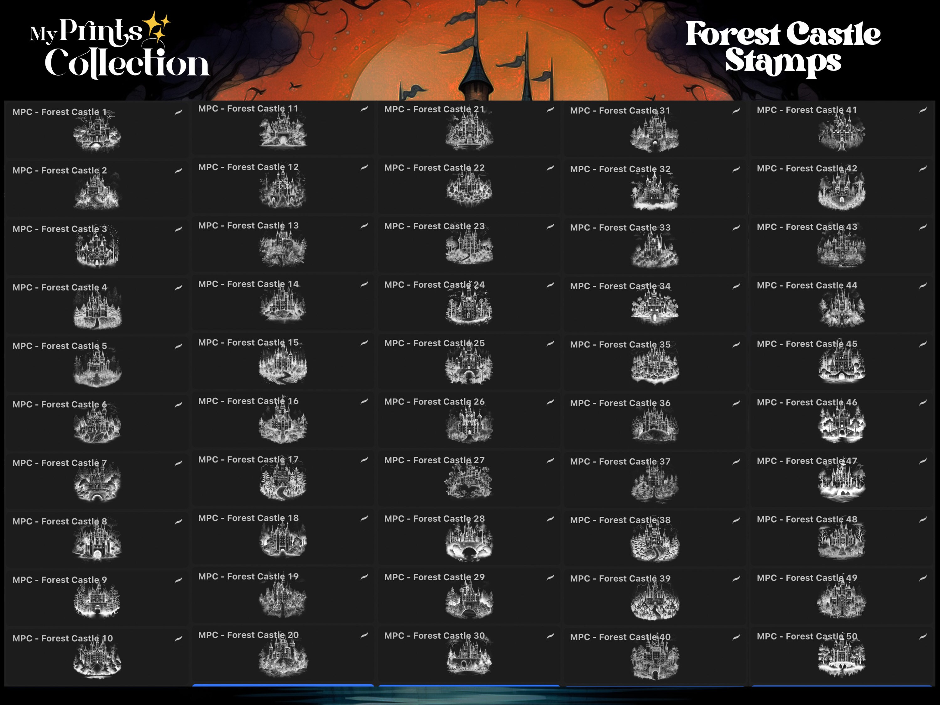 100+ Procreate Forest Castle Stamps, Nature Enchanted Lansdcape DND ...