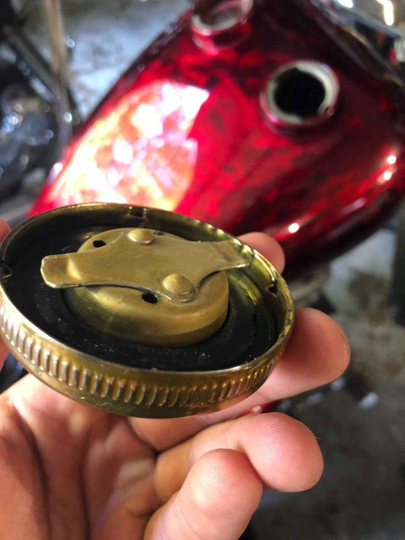 Custom Handmade Gas Tank Cap Cover Old Harley Davidson Bobber | Etsy