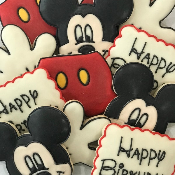 Mickey Mouse Cookies - Etsy