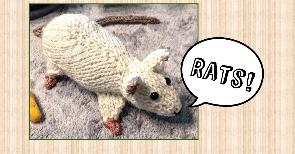 Hand Knit Rat Made to Order - Etsy