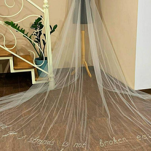 Bespoke Veil Wedding Veil With Phrases Words Letters | Etsy