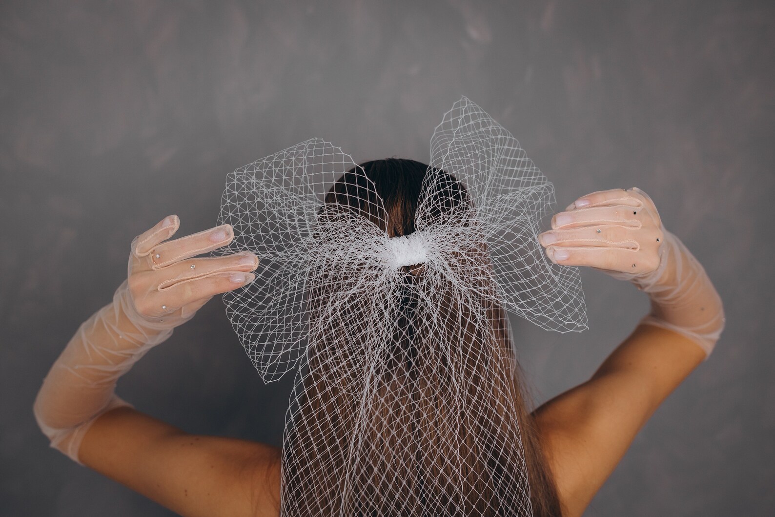 French Netting Bow for Bride and for Girl. Hair Accessories. - Etsy