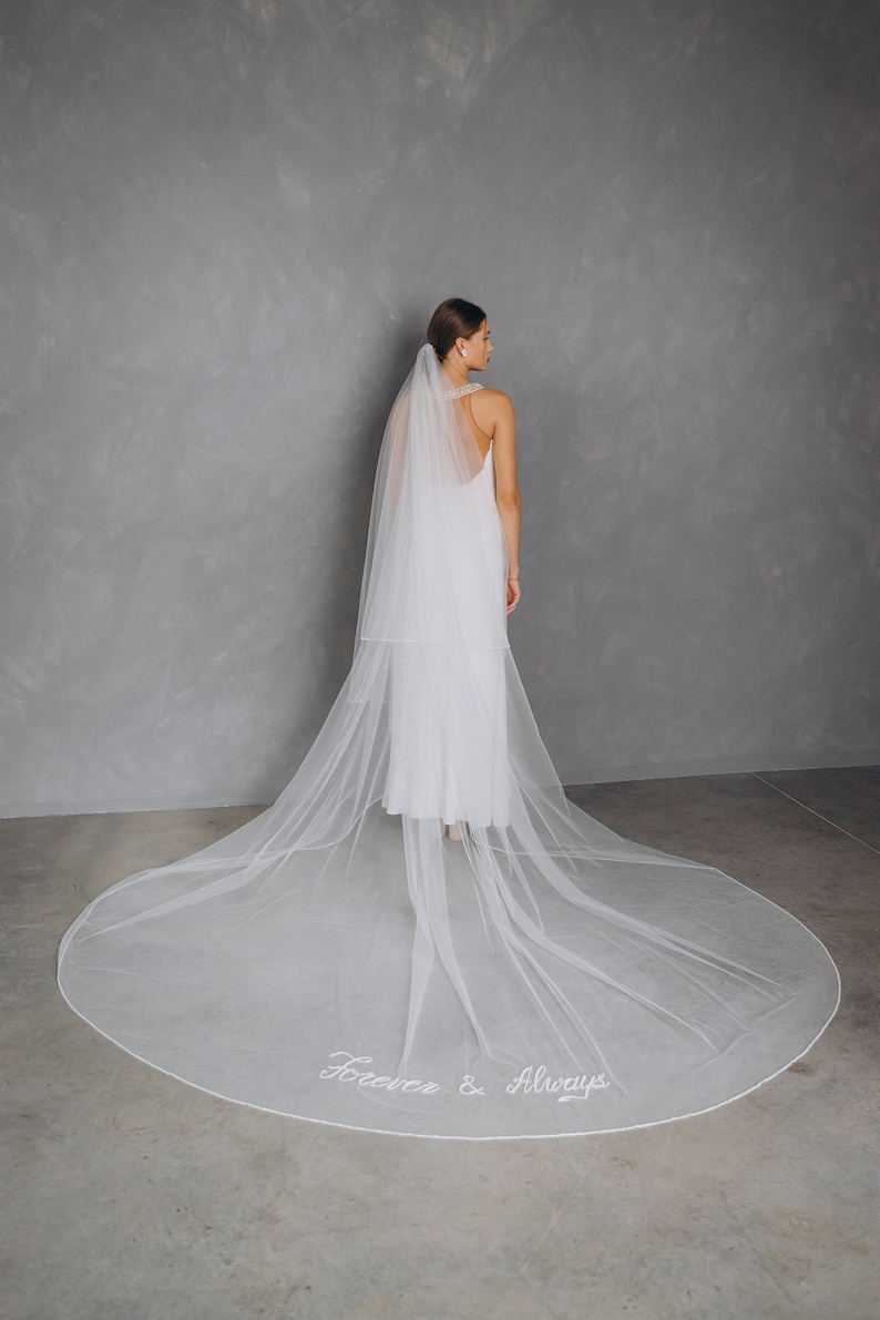 Wedding Veil With Letters, Initials, Date, Monogram. Your Favorite ...