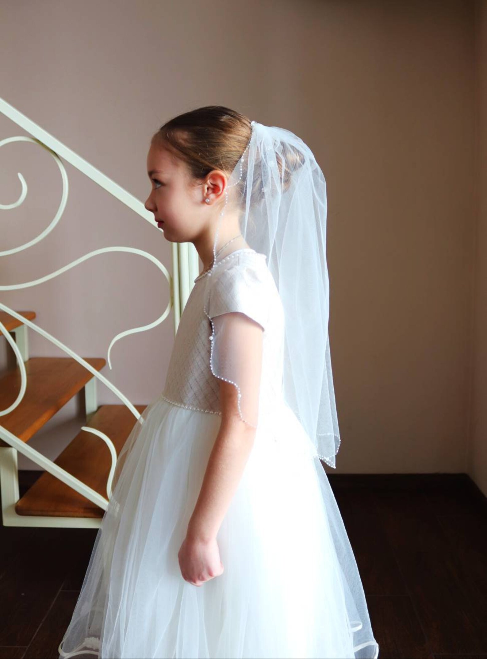 First Communion Veil Little Girls' Holy Communion Veil - Etsy