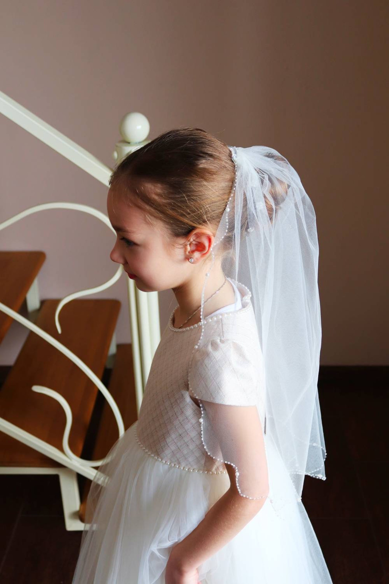 First Communion Veil Little Girls' Holy Communion Veil - Etsy