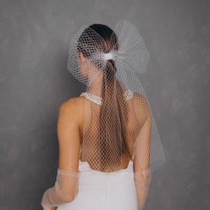 French Netting Bow for Bride and for Girl. Hair Accessories. - Etsy
