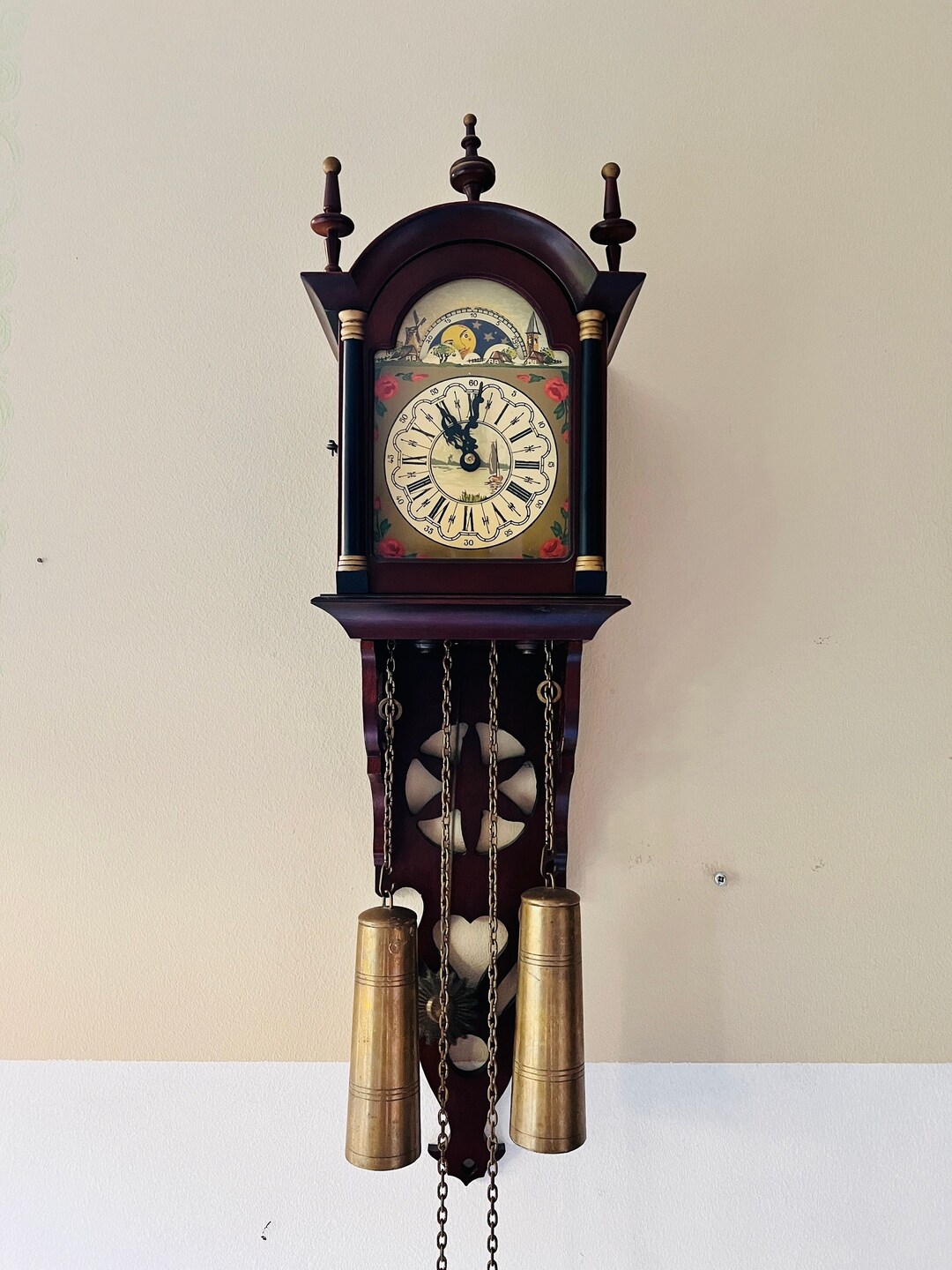 Vintage Wall Clock / Sailor Dutch Wall Warmink Wuba Pendulum Clock ...