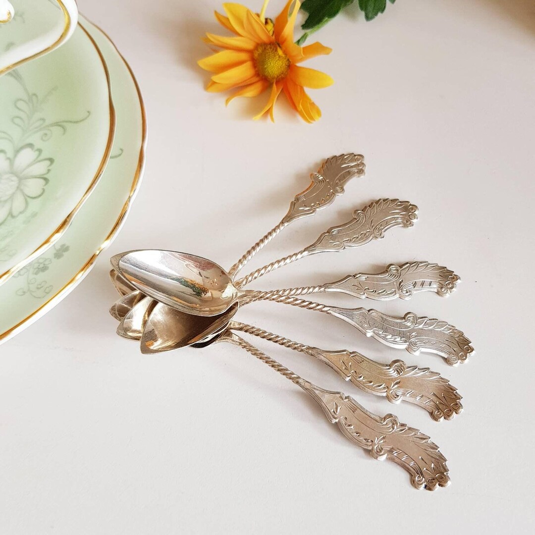 Set of 6 Dutch Silver Teaspoons – Vintage Hallmarked Collectible ...