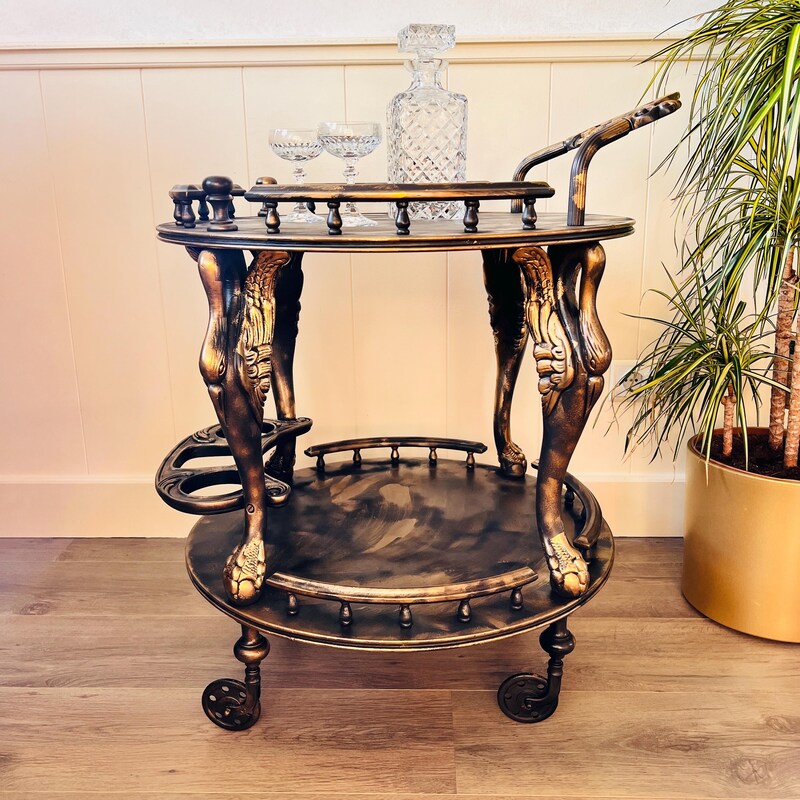 Rustic Bar Cart - Etsy