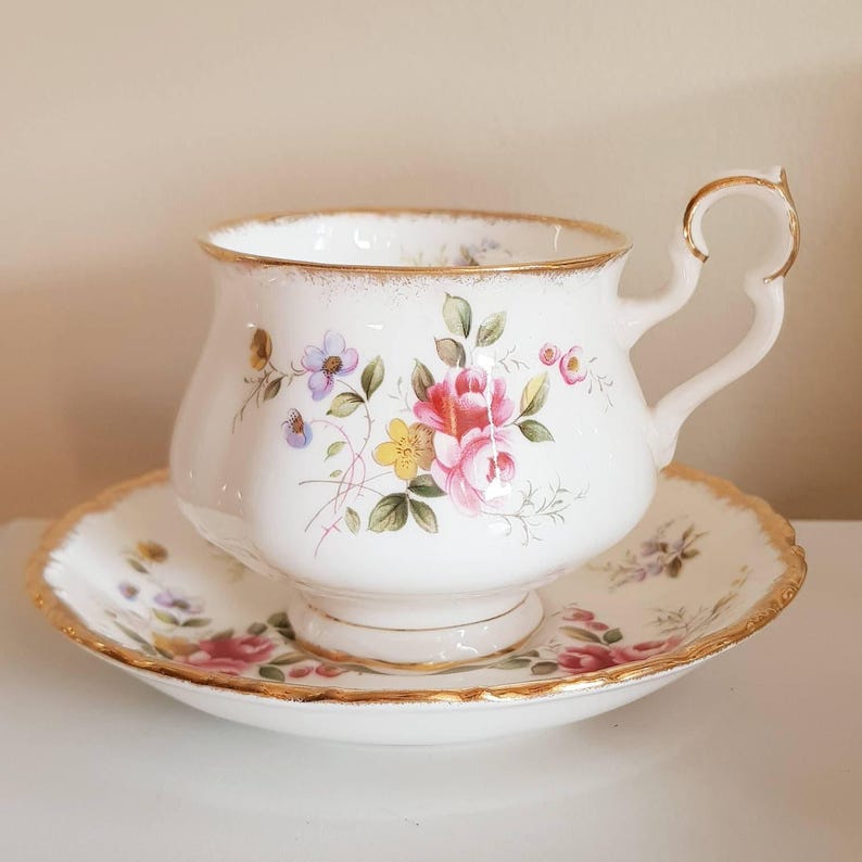 Bone China Tea Set for 6 by Royal Albert, Tenderness Pattern With Roses ...