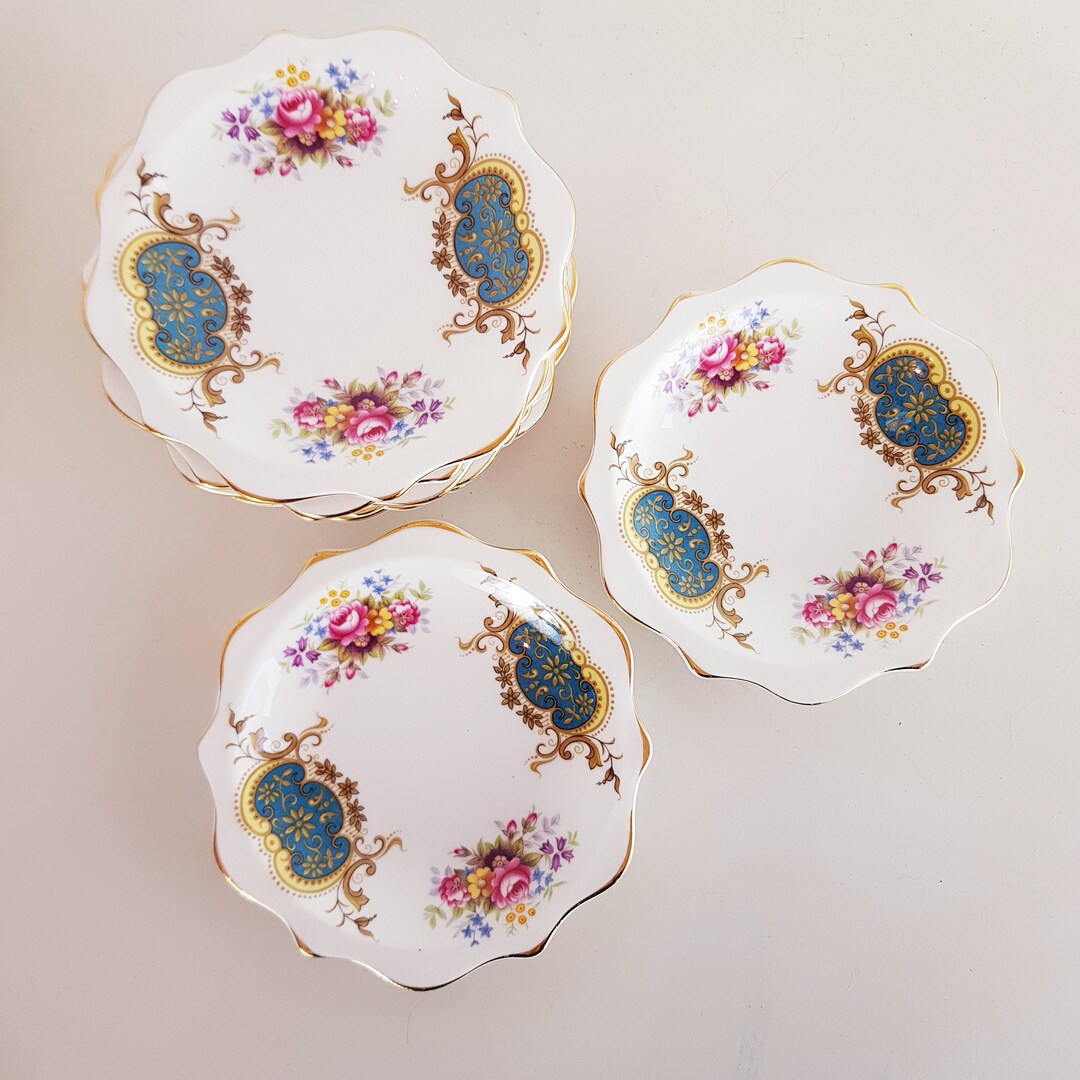 Royal Albert Berkeley Set of 8 Small Plates, Bone China, Bon Bon ...