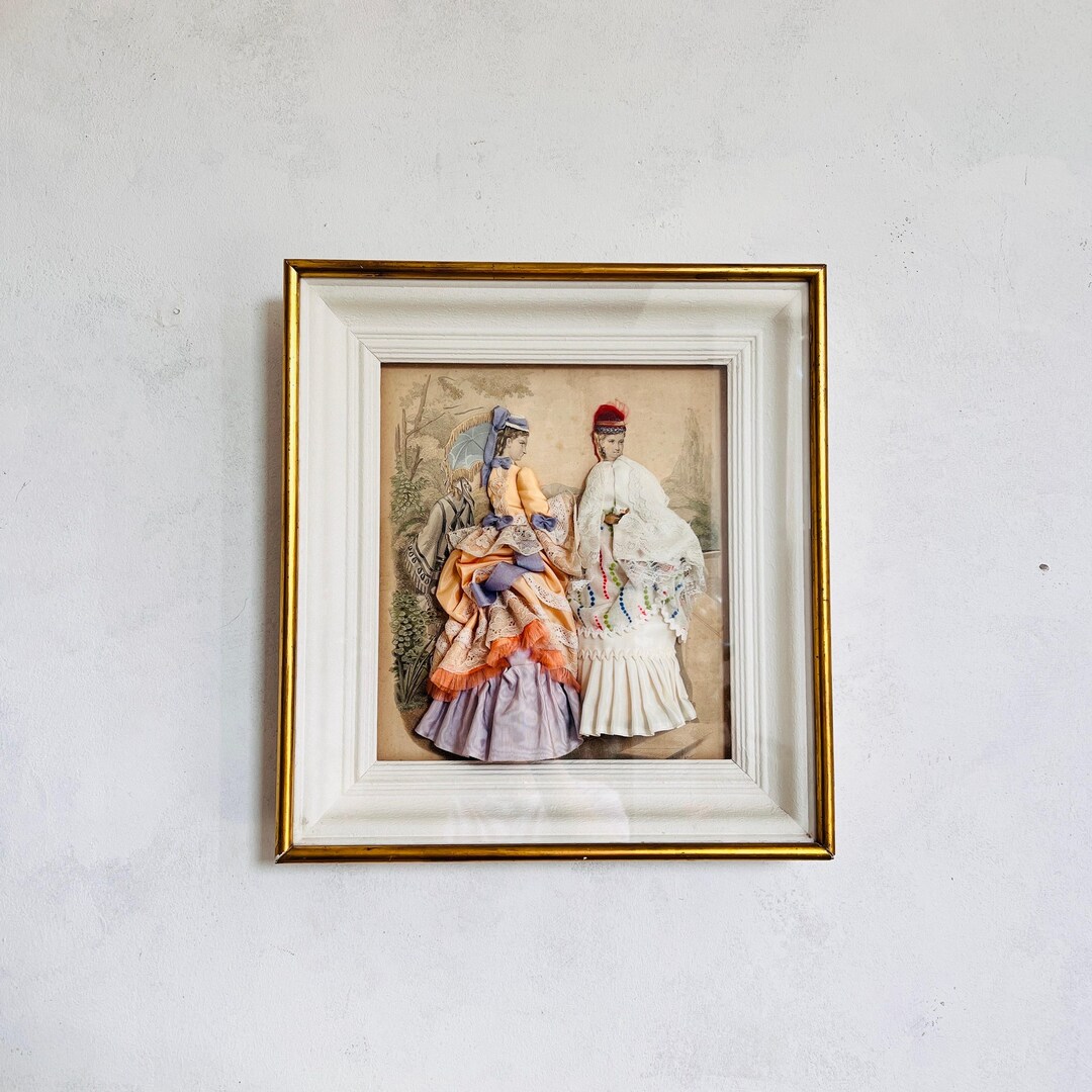 Victorian Shadow Box – 3D Décor With La Mode Illustree Print and Fabric ...