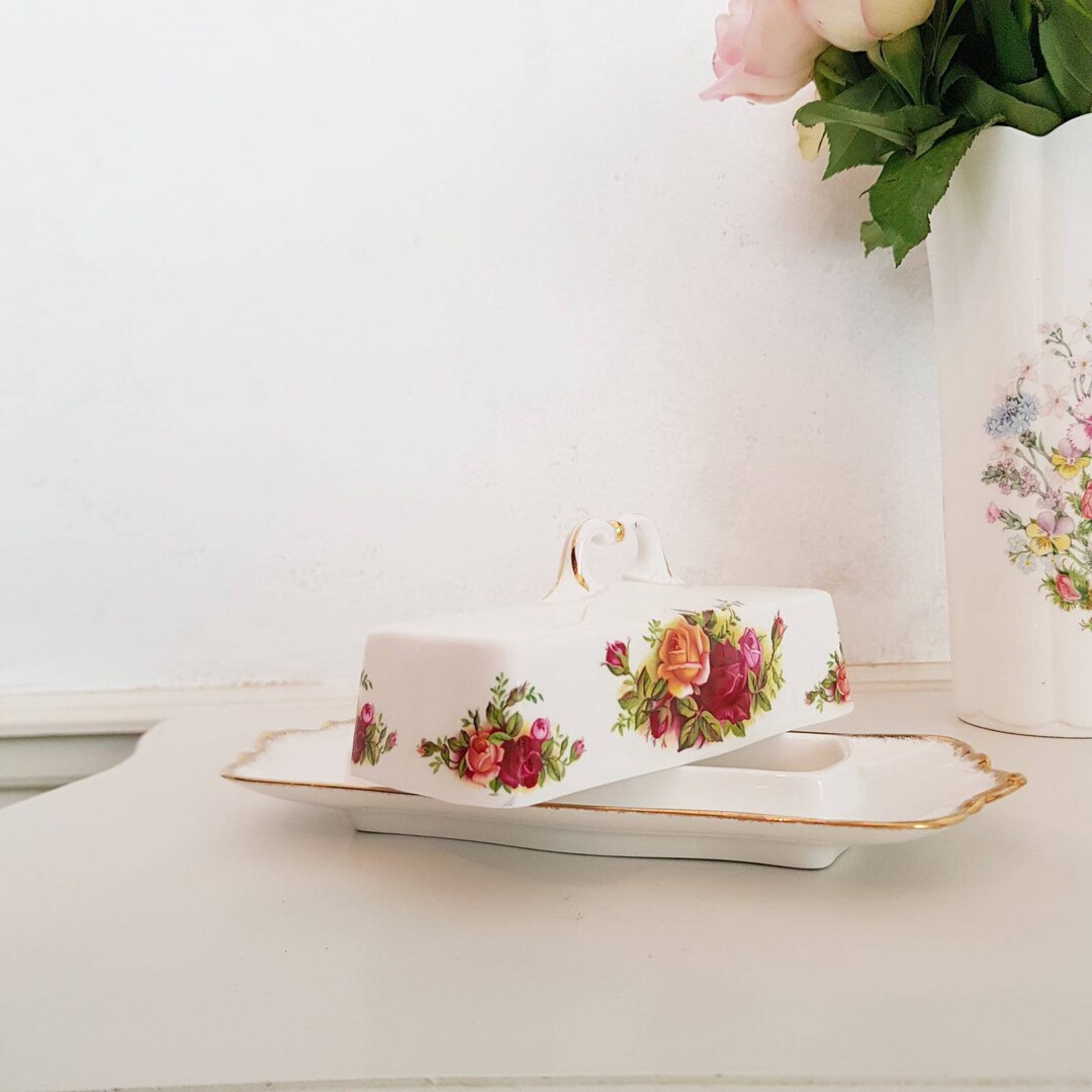 Royal Albert Butter Dish – Old Country Roses, Lidded English Bone China ...