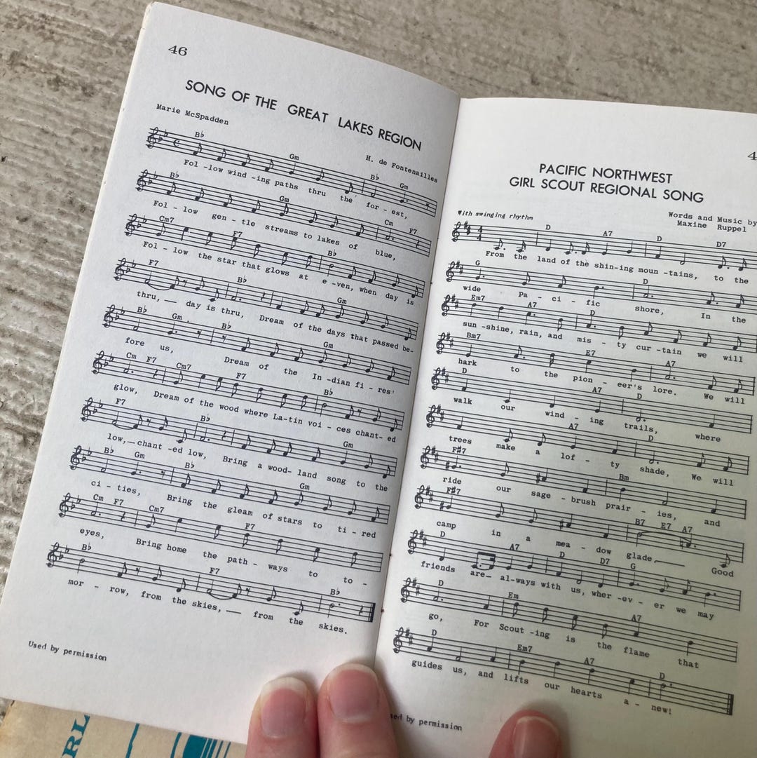 4 Vintage 1956 Girl Scout Pocket Songbooks - Etsy