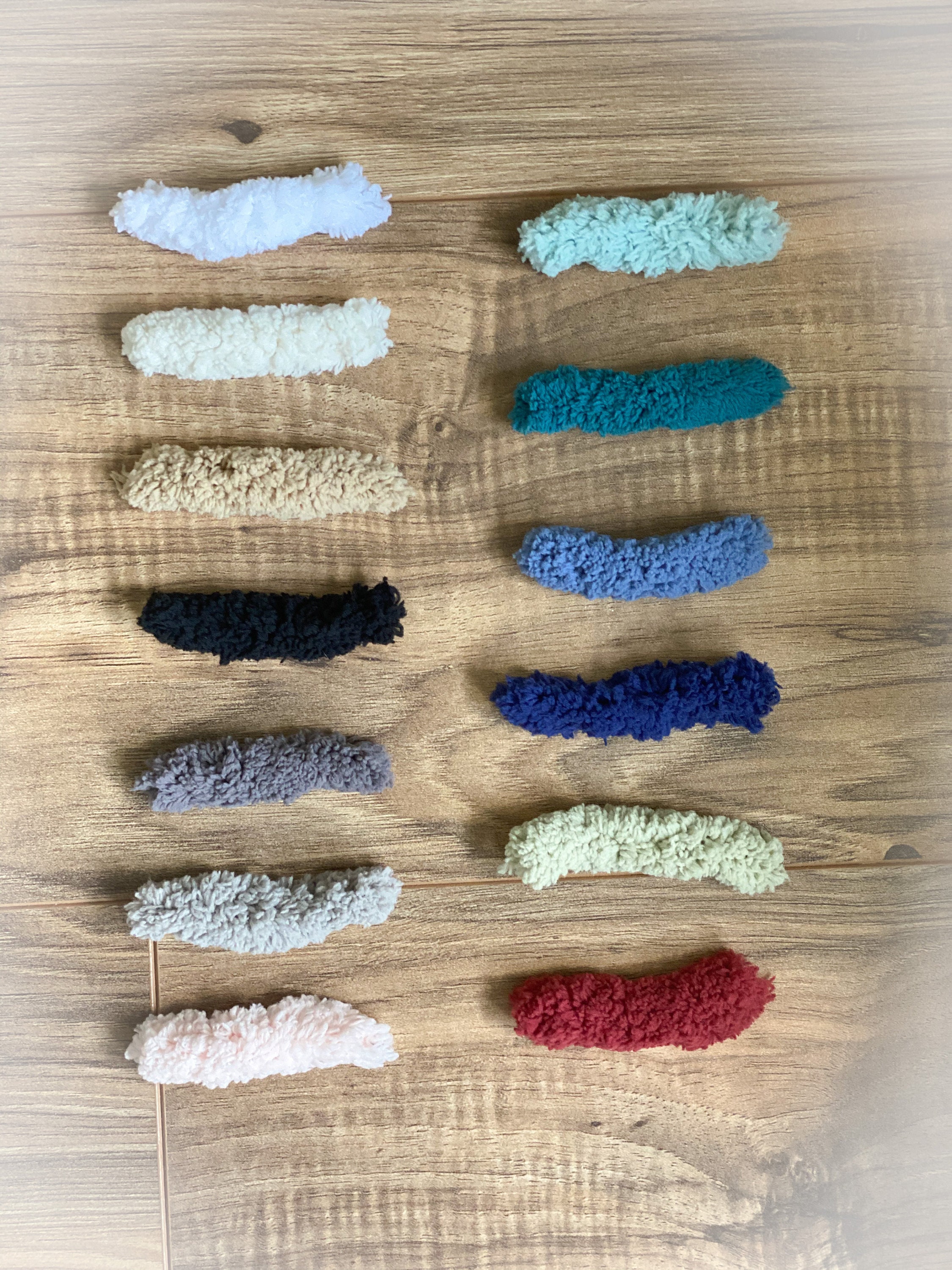 Chenille Yarn, 100% Polyester, Vegan, Chunky Yarn, Jumbo Yarn, Sample Pack