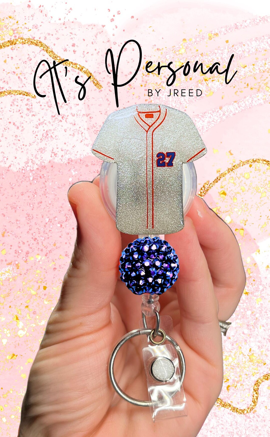 Baseball Jersey Badge Reel | Sports Badge Reel - Etsy